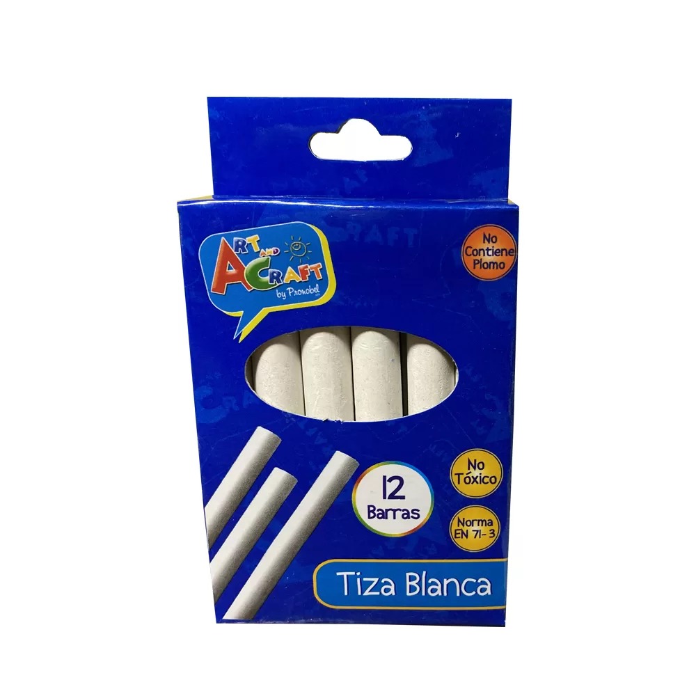 TIZA ART & CRAFT BLANCA DE 12 - Comercial La Papa