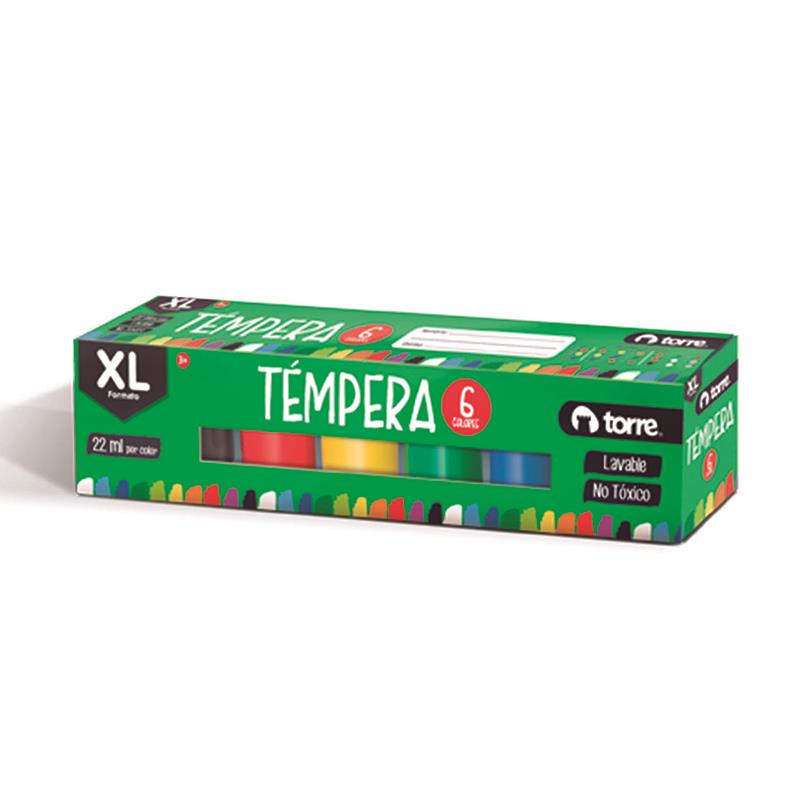 TEMPERA TORRE XL 6 COLORES - Comercial La Papa